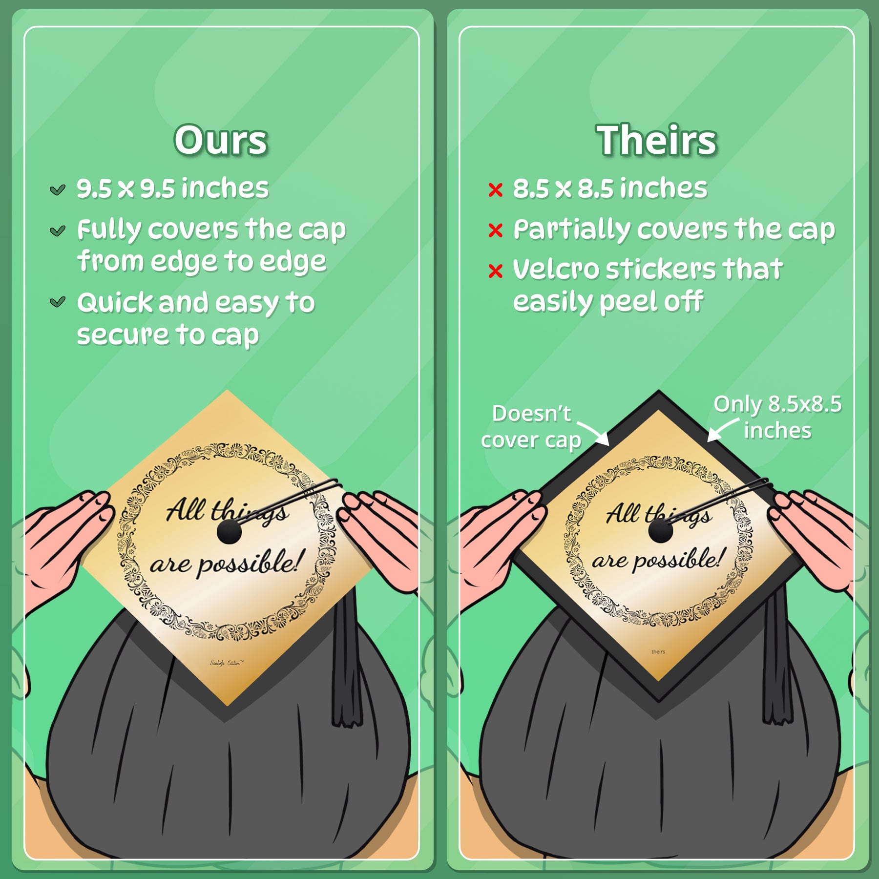 A Queen Turns Her Pain Graduation Cap Topper – Sankofa Edition™