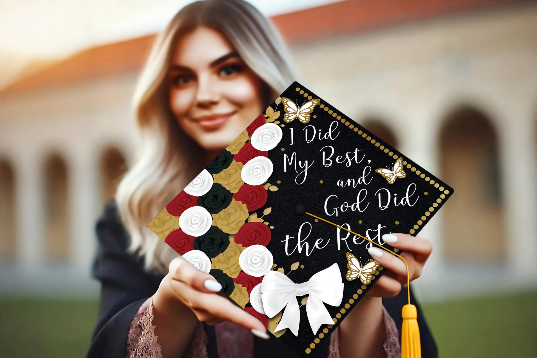 I Did My Best, And God Did The Rest Graduation Cap Topper – Sankofa ...