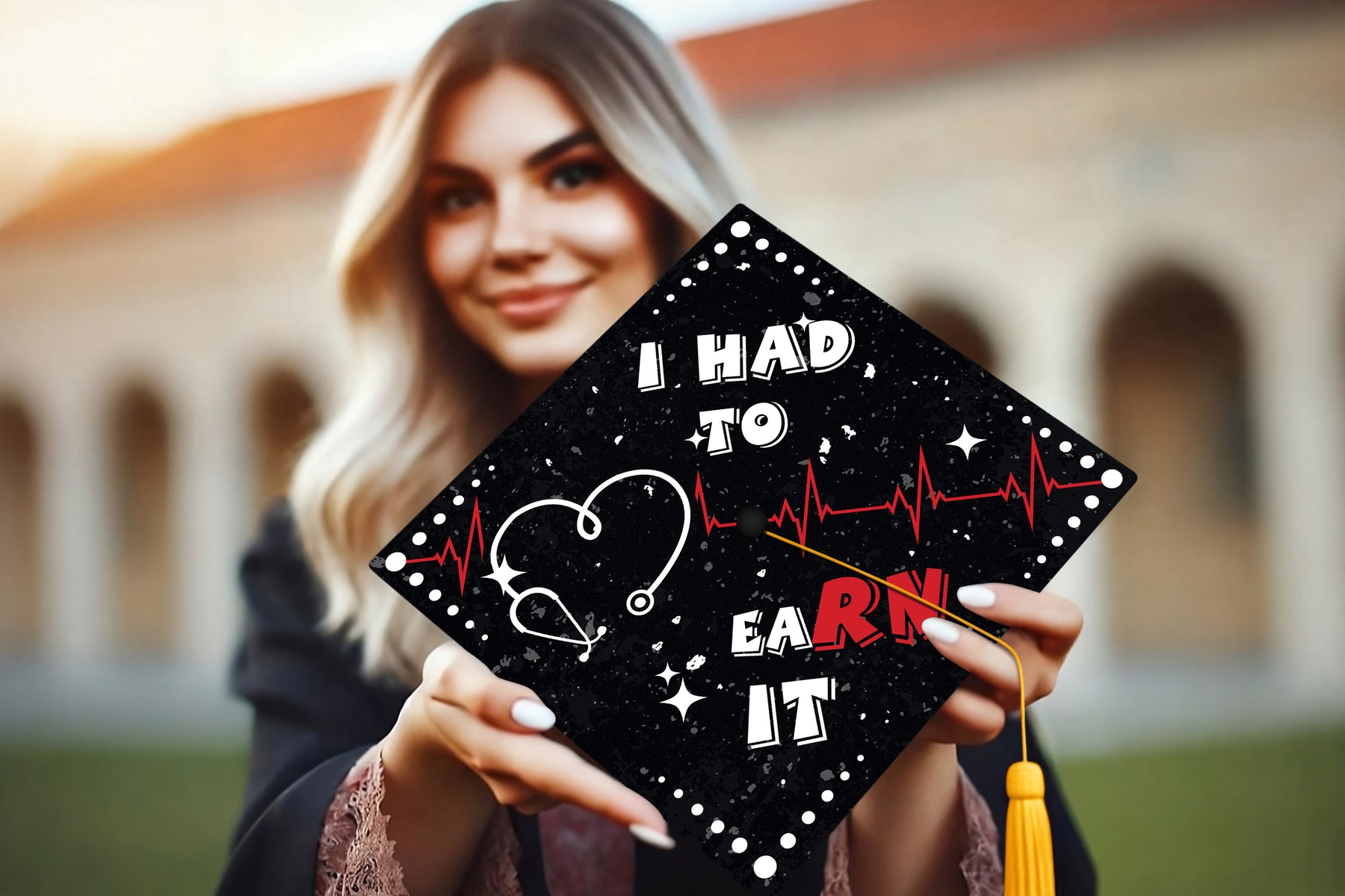 I had to EaRN it Graduation Cap Topper – Sankofa Edition™