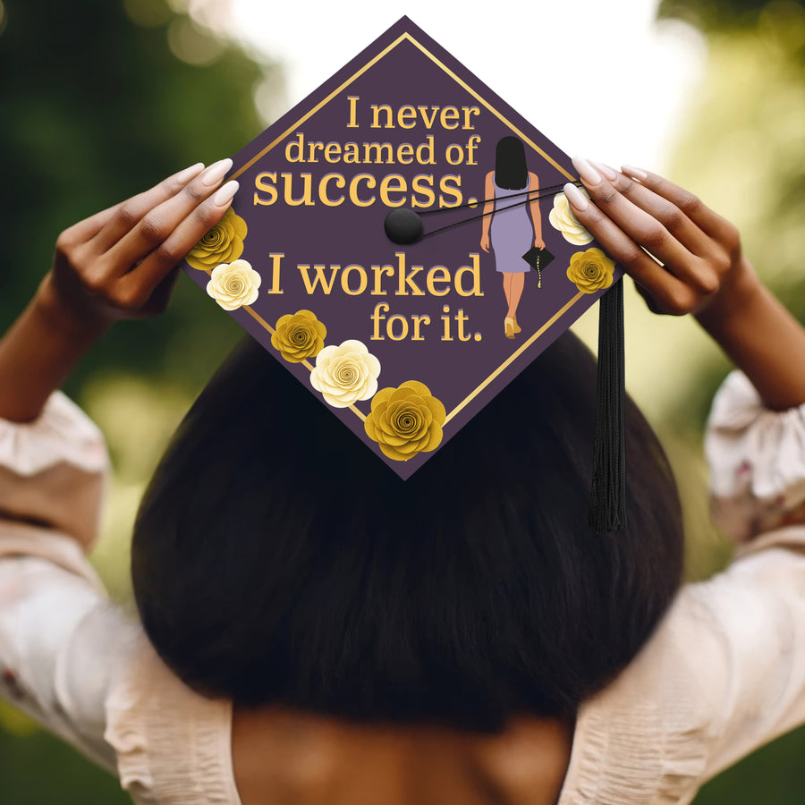 I Never Dreamed of Success Graduation Cap Topper – Sankofa Edition™