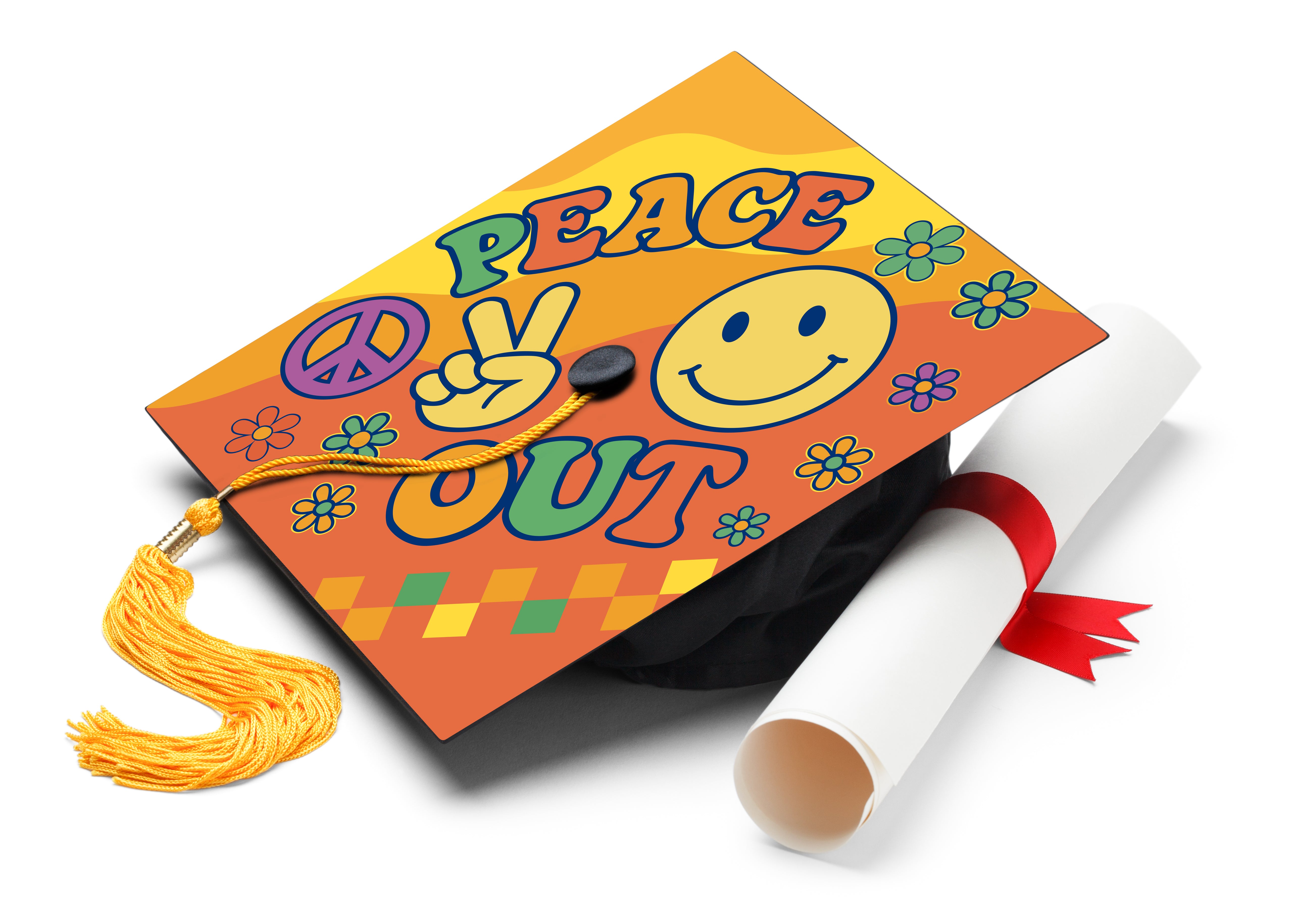 Peace Out Graduation Cap Topper – Sankofa Edition™