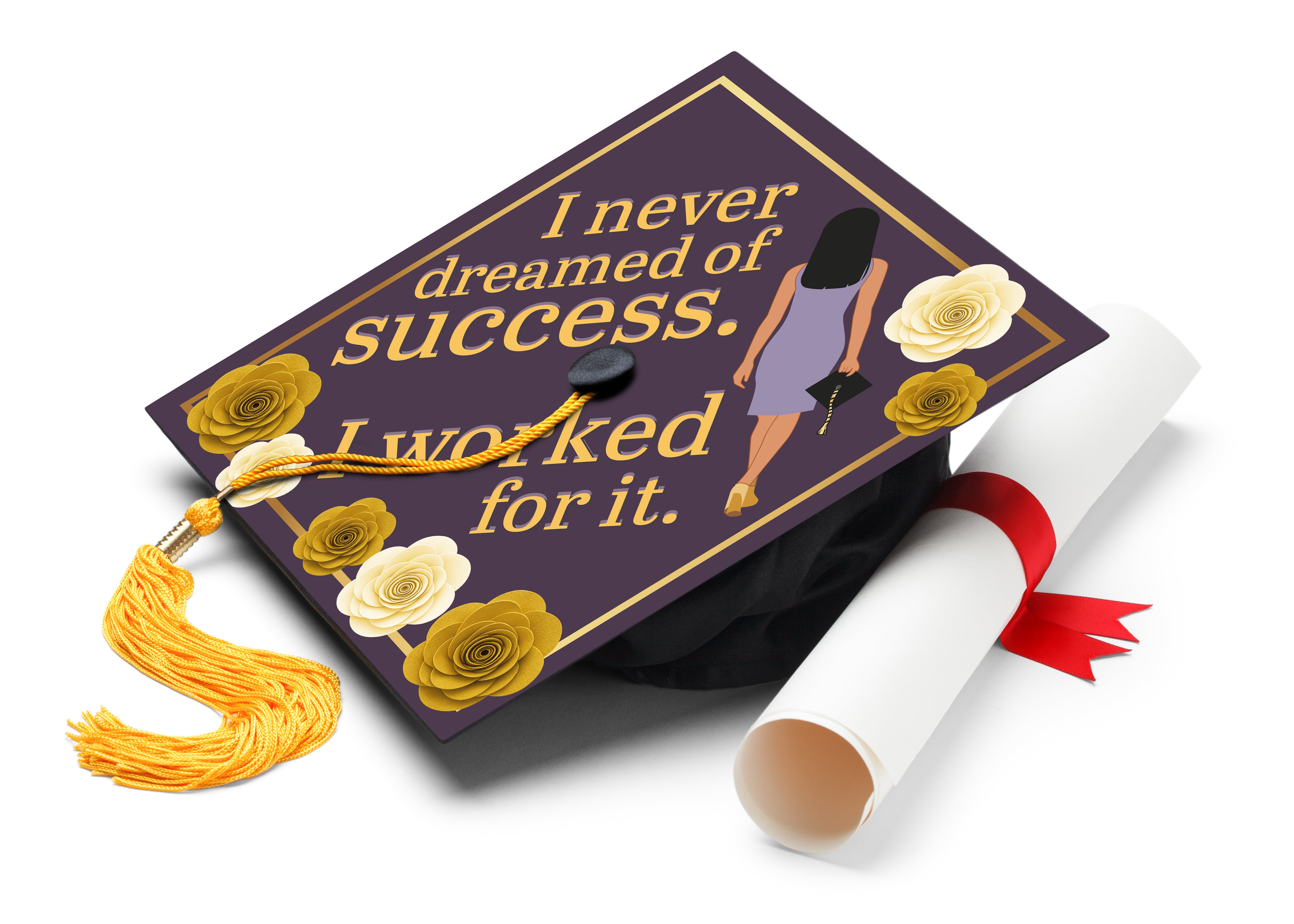 I Never Dreamed of Success Graduation Cap Topper – Sankofa Edition™