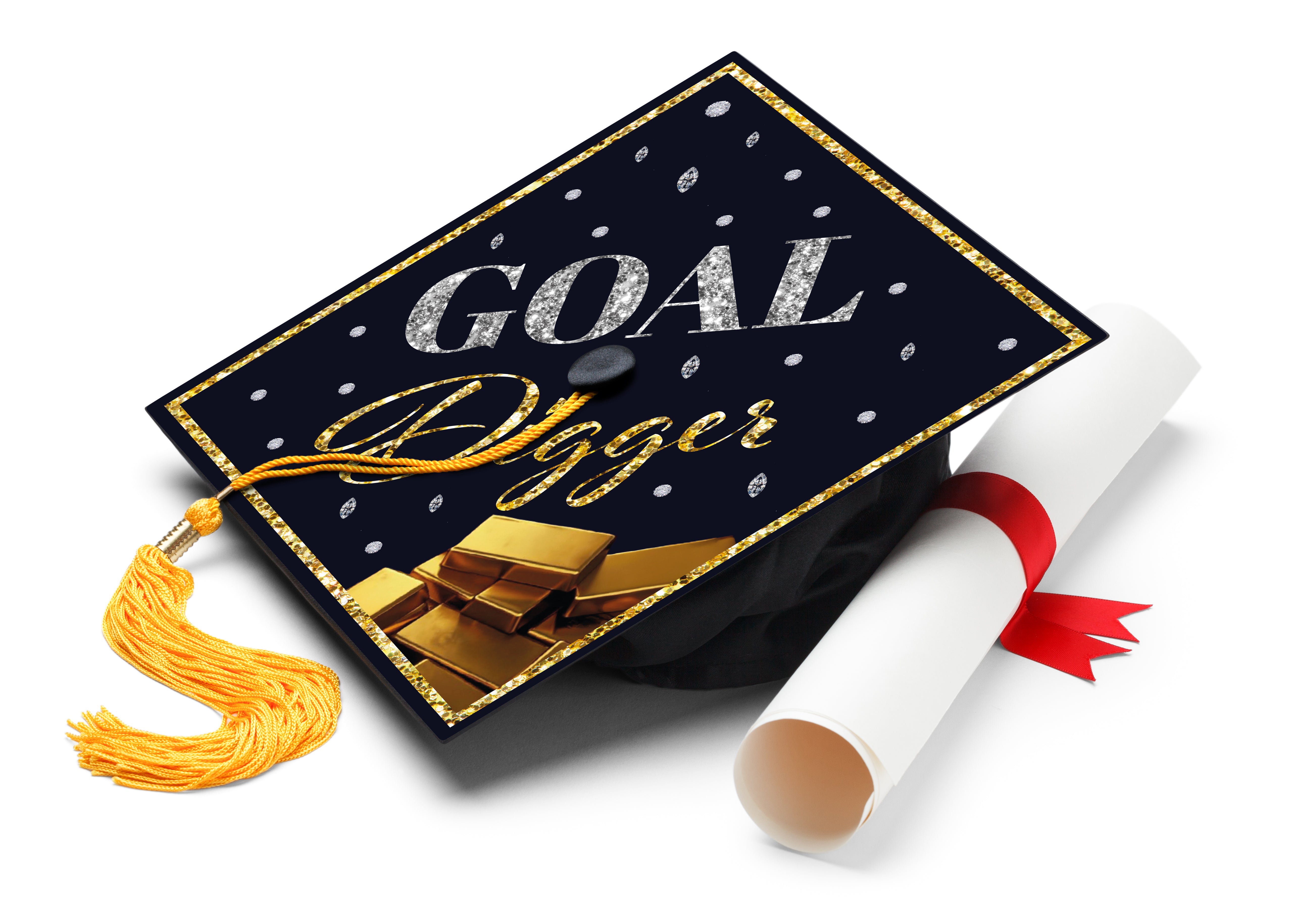 Goal Digger Graduation Cap Topper – Sankofa Edition™