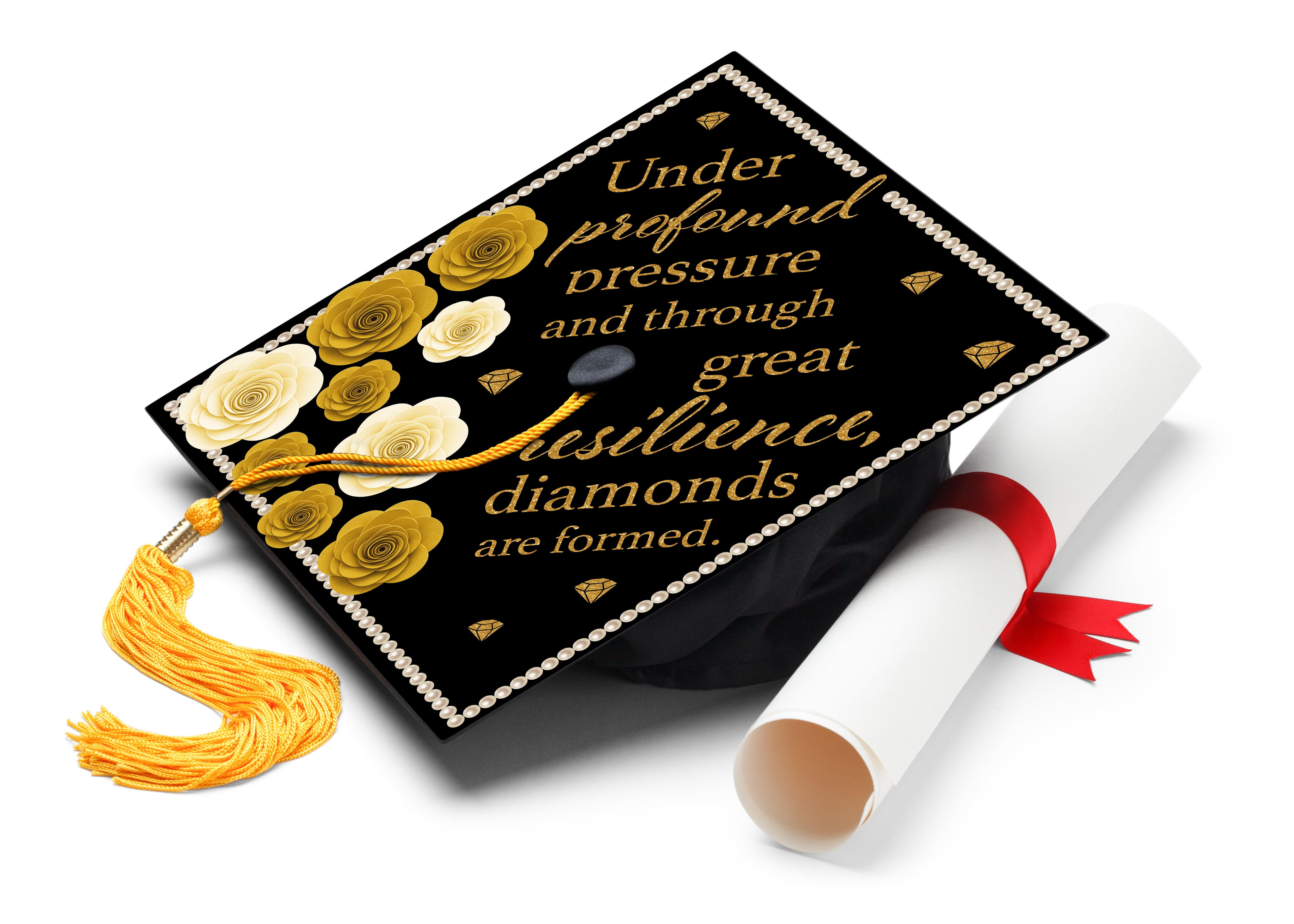 Under Profound Pressure Graduation Cap Topper – Sankofa Edition™