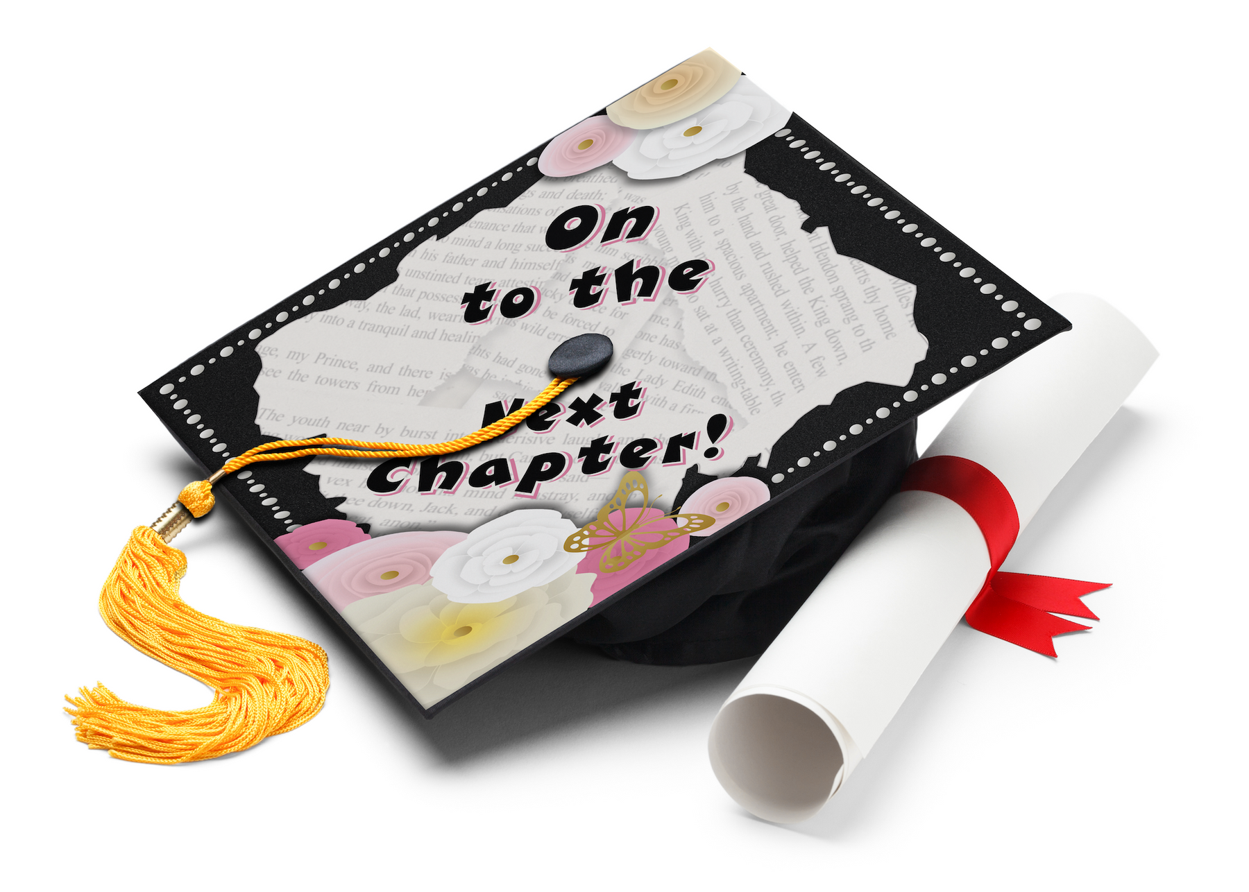 On To The Next Chapter Graduation Cap Topper – Sankofa Edition™