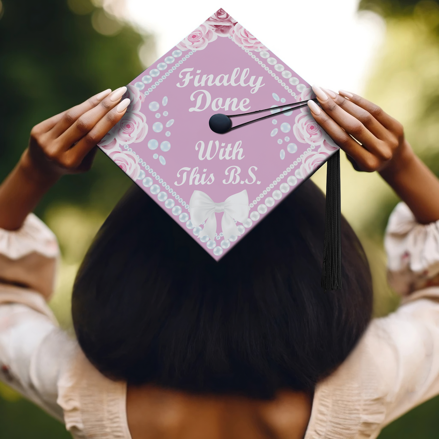 Finally Done With This B.S. Graduation Cap Topper – Sankofa Edition™