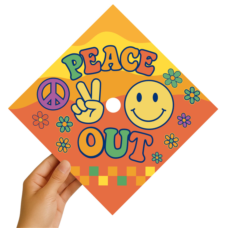 Peace Out Graduation Cap Topper – Sankofa Edition™