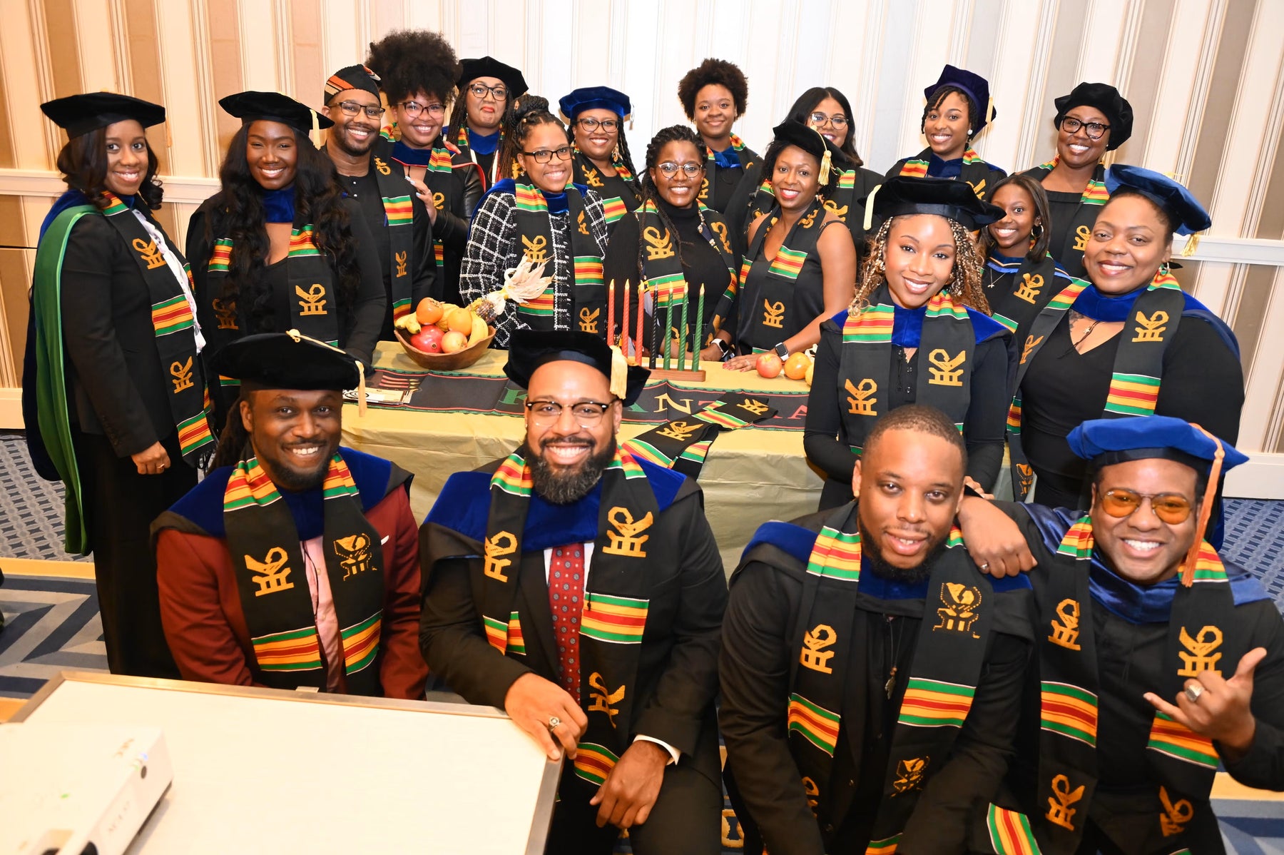 Sankofa Bird Authentic Handwoven Black Kente Cloth Graduation Stole ...