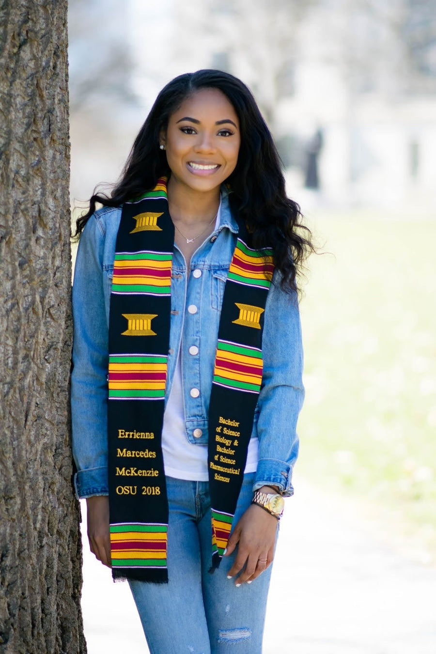 Customizable Kente Graduation Stole – Sankofa Edition™
