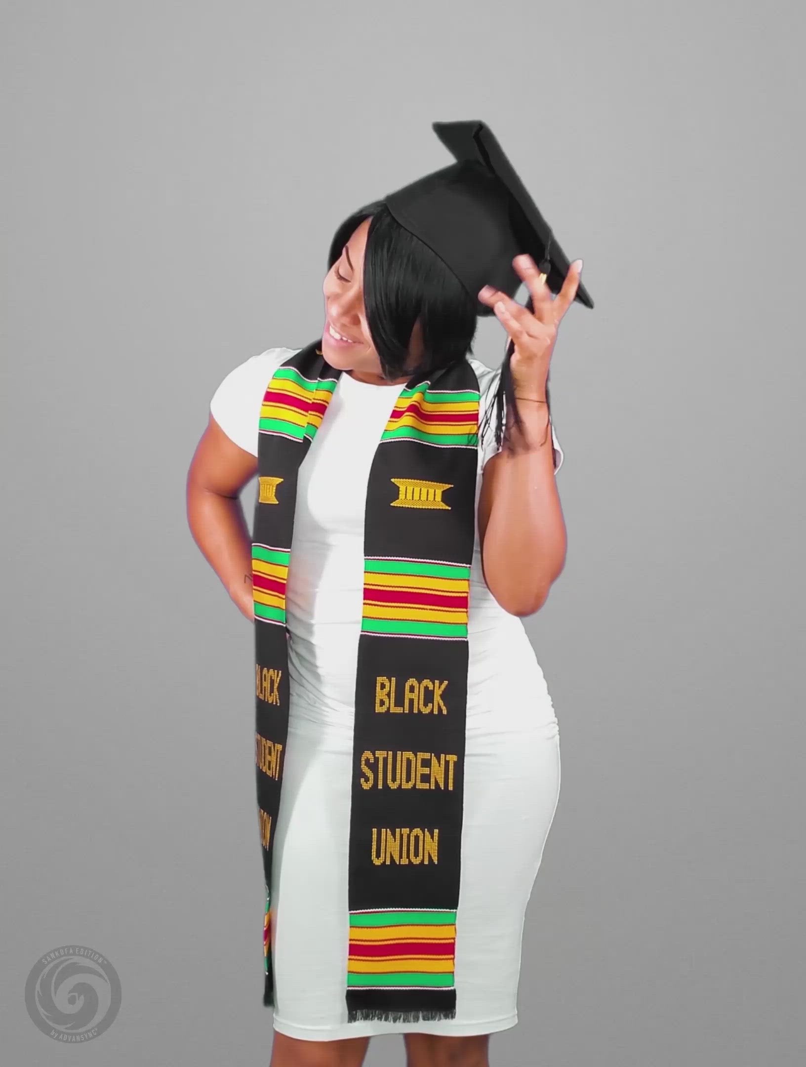 Black Student Union (BSU) Authentic Handwoven Kente Cloth Graduation S ...
