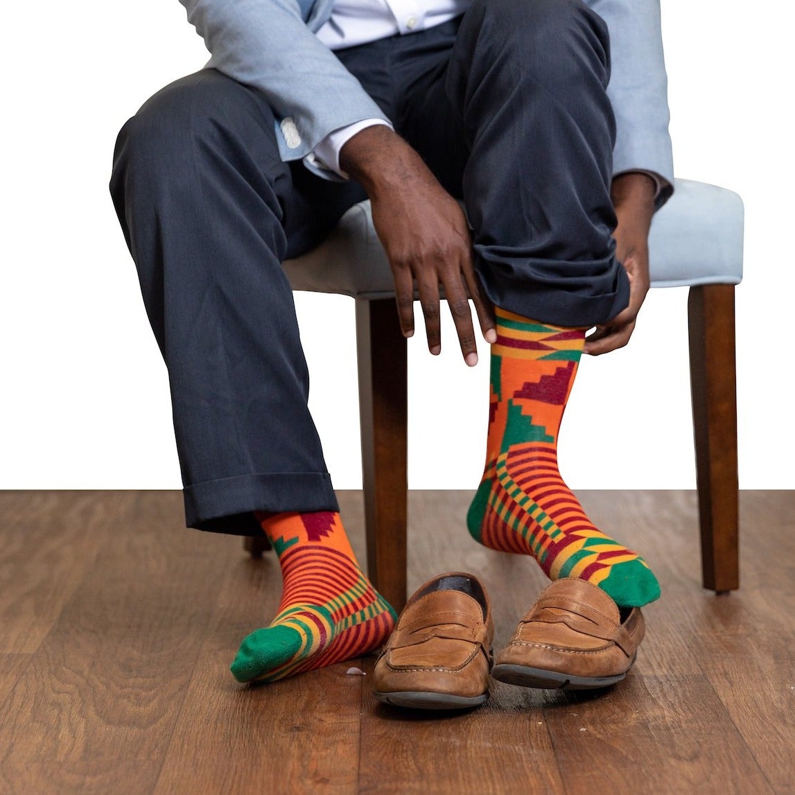 Premium Quality African Kente Cloth Socks for Dress or Casual Novelty ...