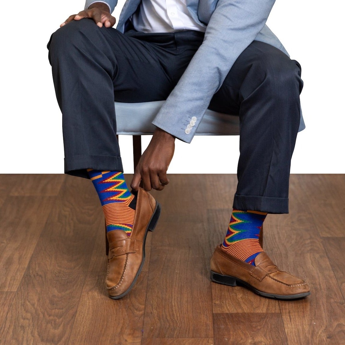Premium Quality African Kente Cloth Socks for Dress or Casual Novelty ...